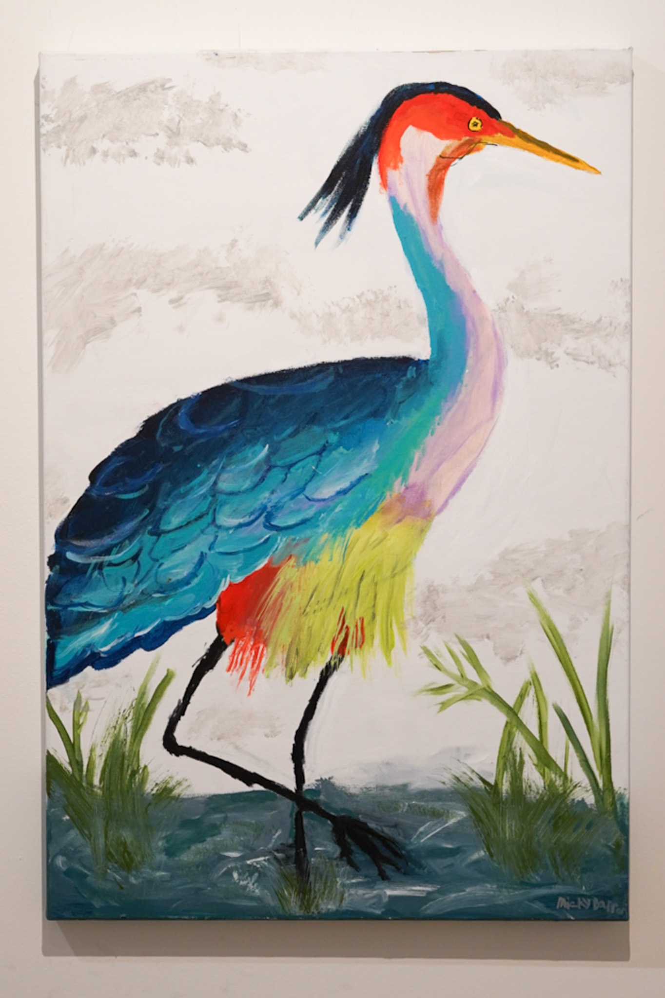 Misty Crane by Micky Barron - Art from the Heart